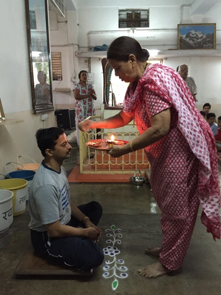 Indian traditional birthday celebration at Janardan Swami Yogabhyasi ...
